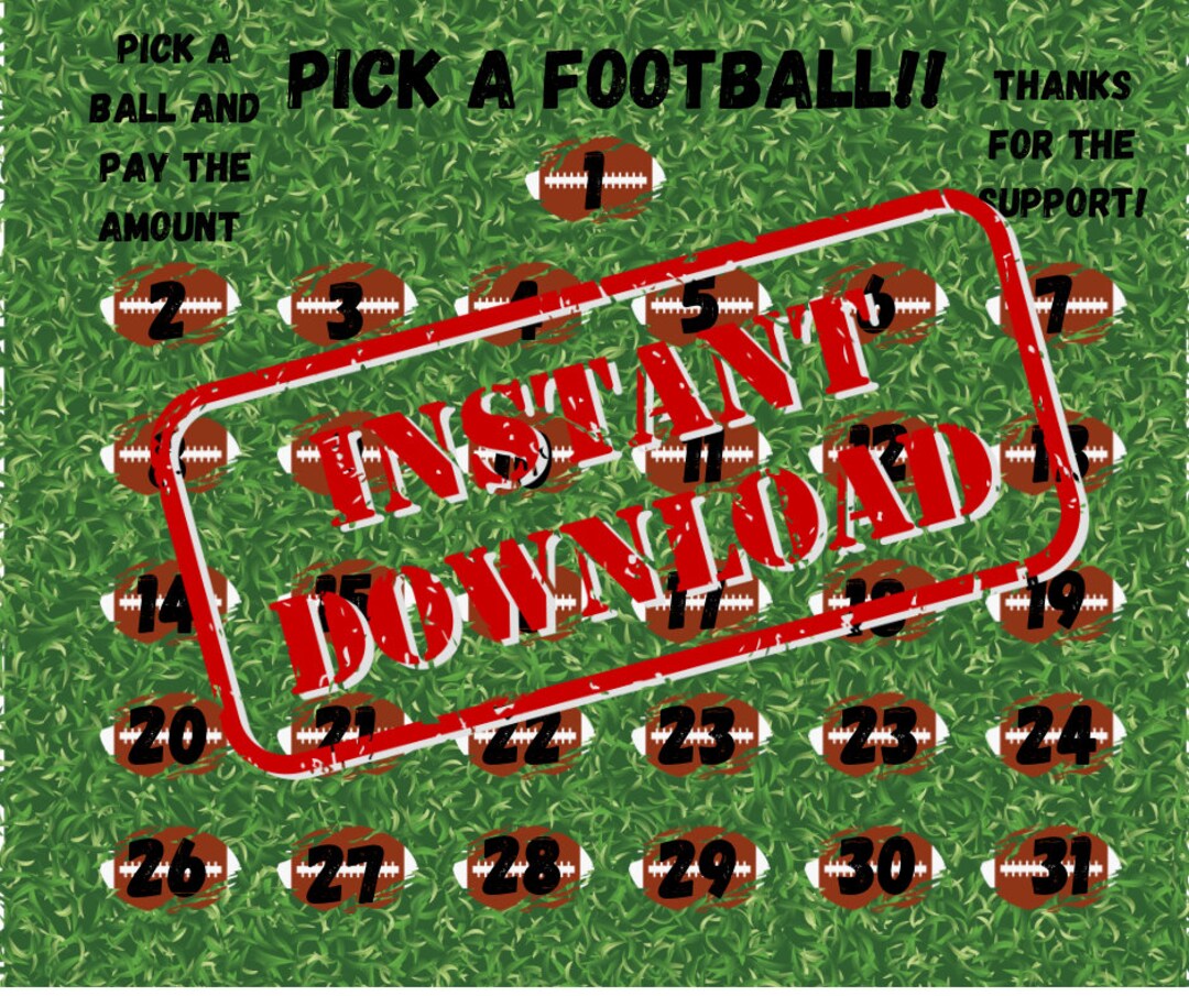 Football Calendar Fundraiser Digital PDF - Etsy