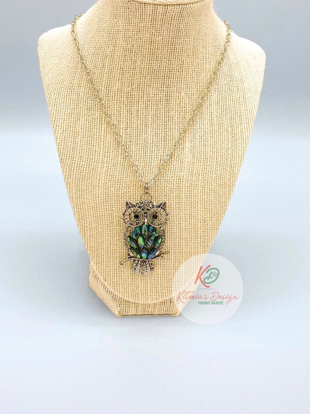Metal Chain Necklace With Owl Shell Pendant - Etsy