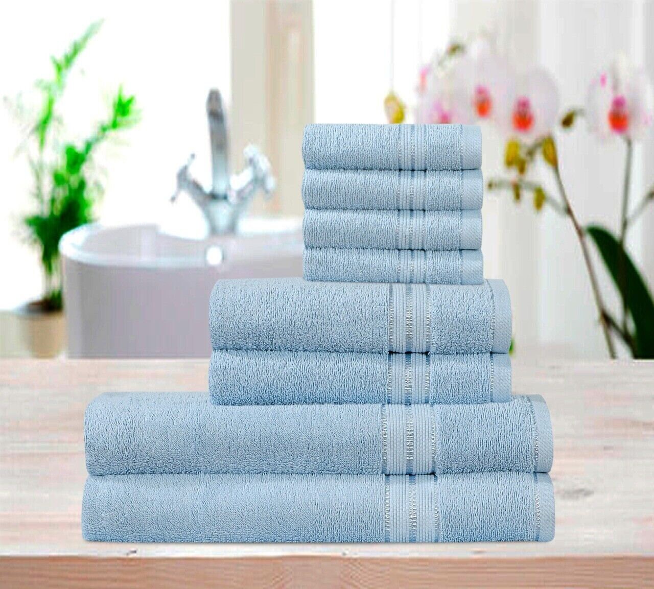 100% Egyptian Cotton 600 GSM Visco Towel Set, Face Towel, Hand Towel ...