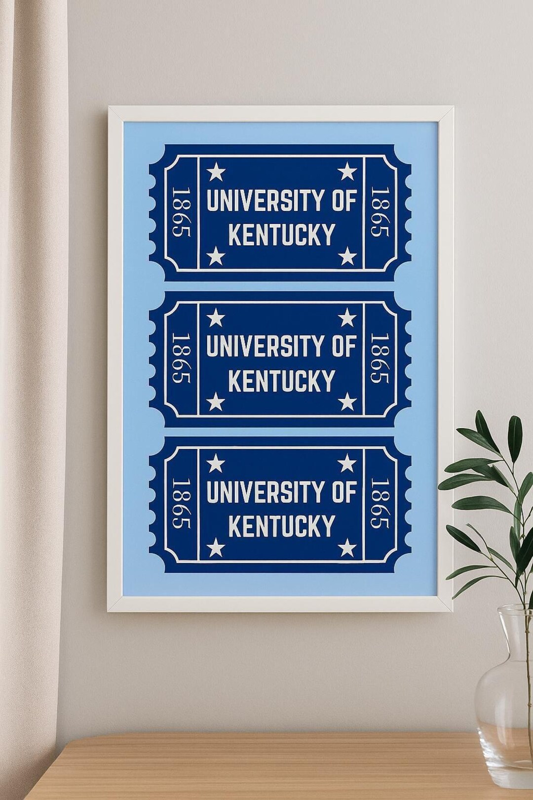 University of Kentucky Tickets Wall Art - Etsy