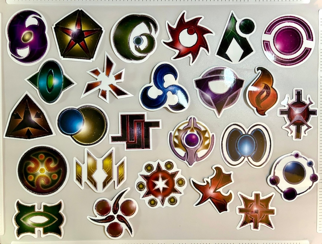25 Sticker Pack TI4 Faction Symbols, Twilight Imperium Symbols, Water ...