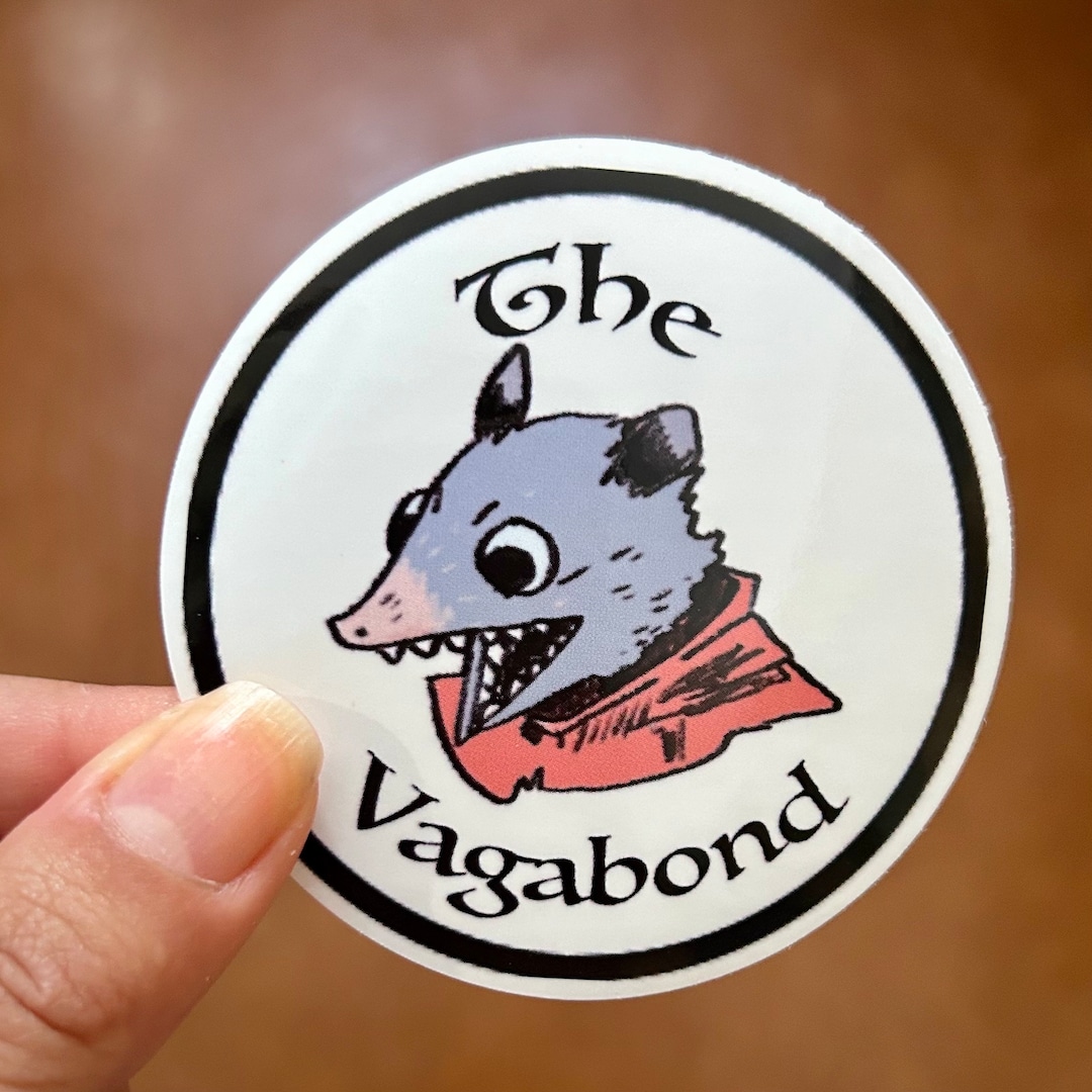 Root Board Game Vagabond Opossum Sticker, Handmade Water Bottle Sticker ...