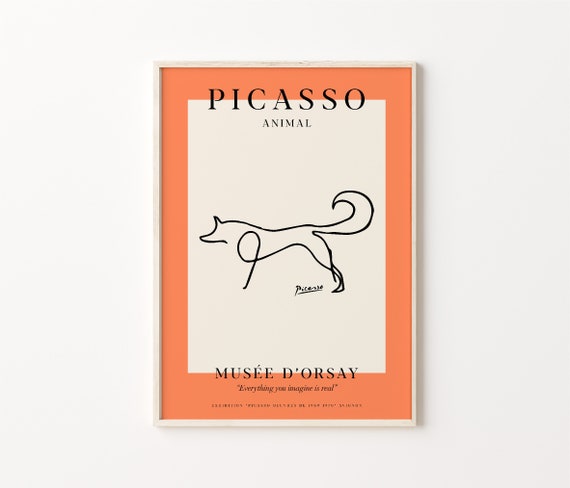 Picasso Fox Art Print Picasso Freedom Picasso Animal Art | Etsy