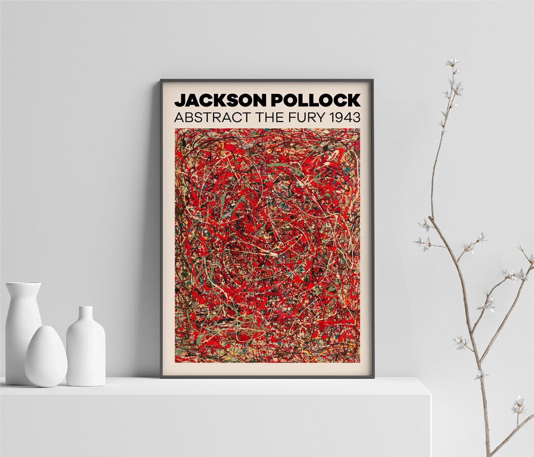 Jackson Pollock Painting Poster Jackson Pollock Poster, Modern Wall Art ...