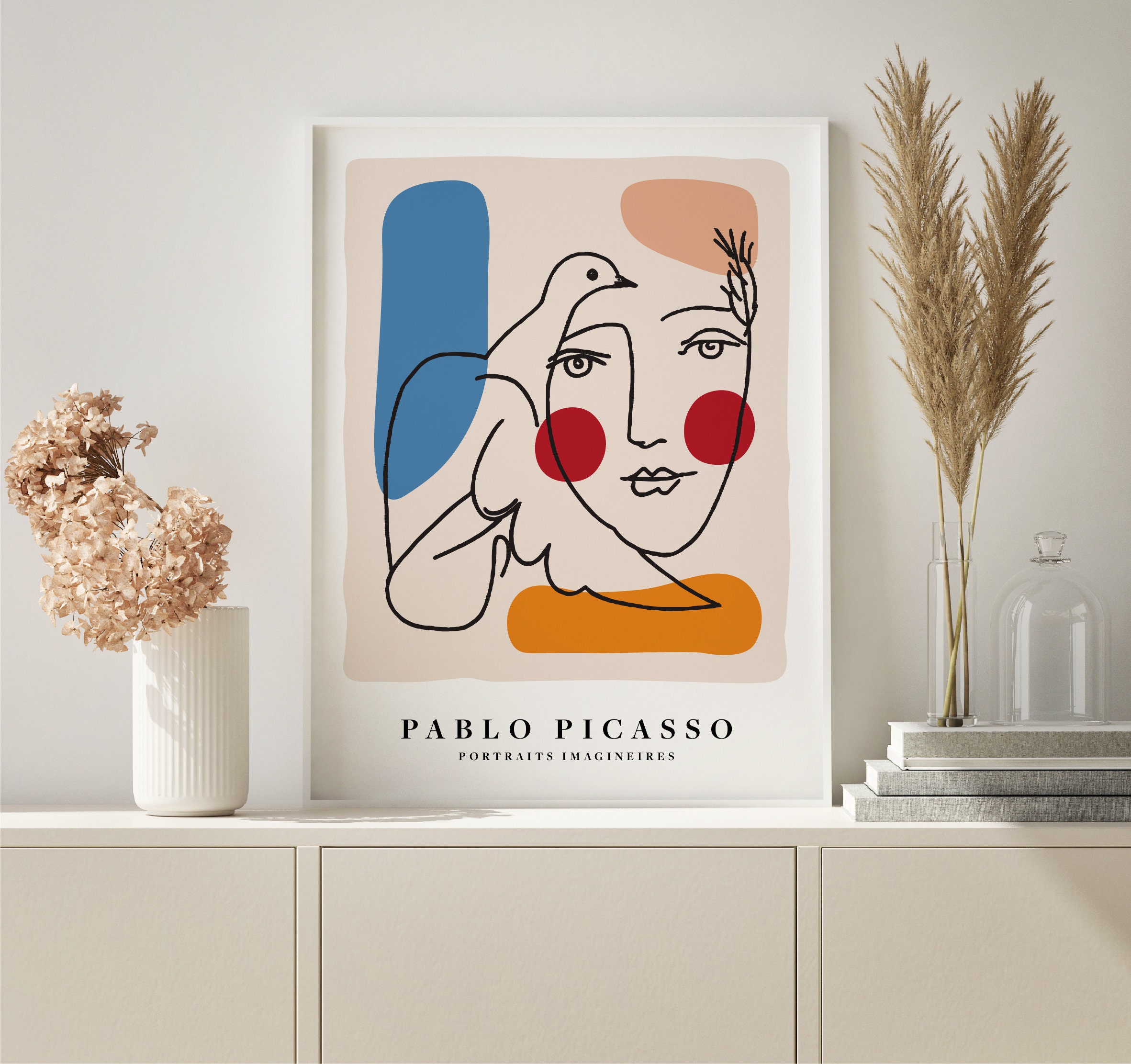 Picasso Art Print Line Art Minimalist Portrait Modern - Etsy