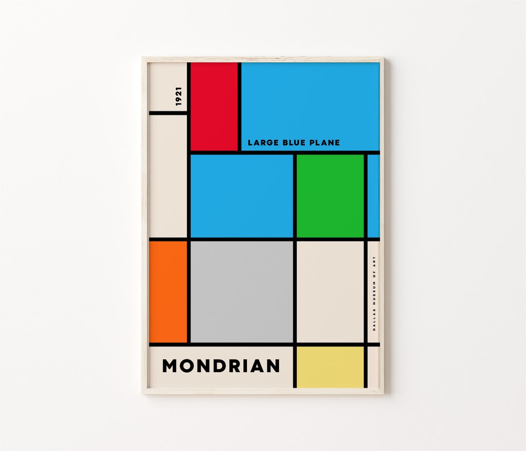 Piet Mondrian Print, Mondrian Poster, Mondrian Painting, Digital ...