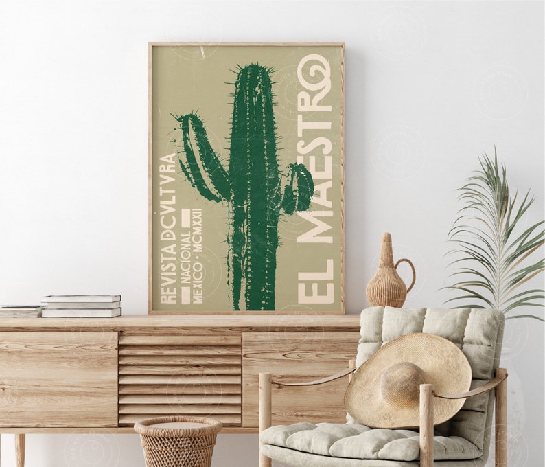 El Maestro Poster Mexican Vintage Art Print Mexican Poster - Etsy