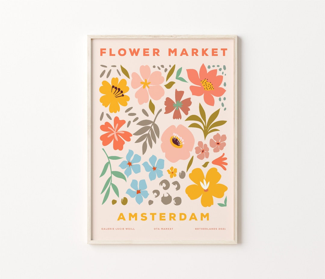 Flower Market Poster, Flower Market Prints, Digital Download, Tokyo ...
