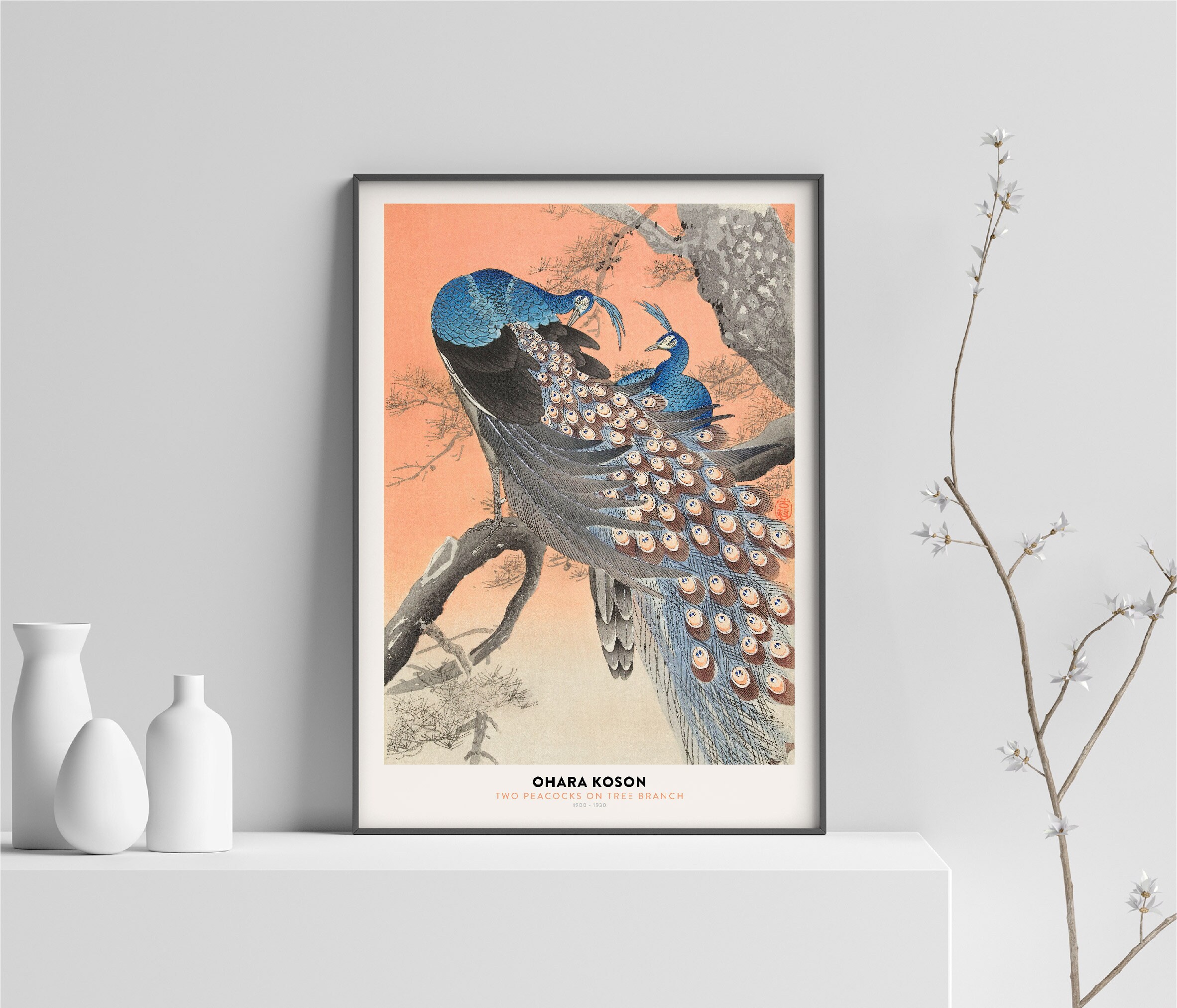 Ohara Koson Peacock Poster Japanese Art Print Hokusai Print - Etsy