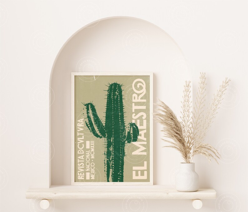 El Maestro Poster Mexican Vintage Art Print Mexican Poster - Etsy