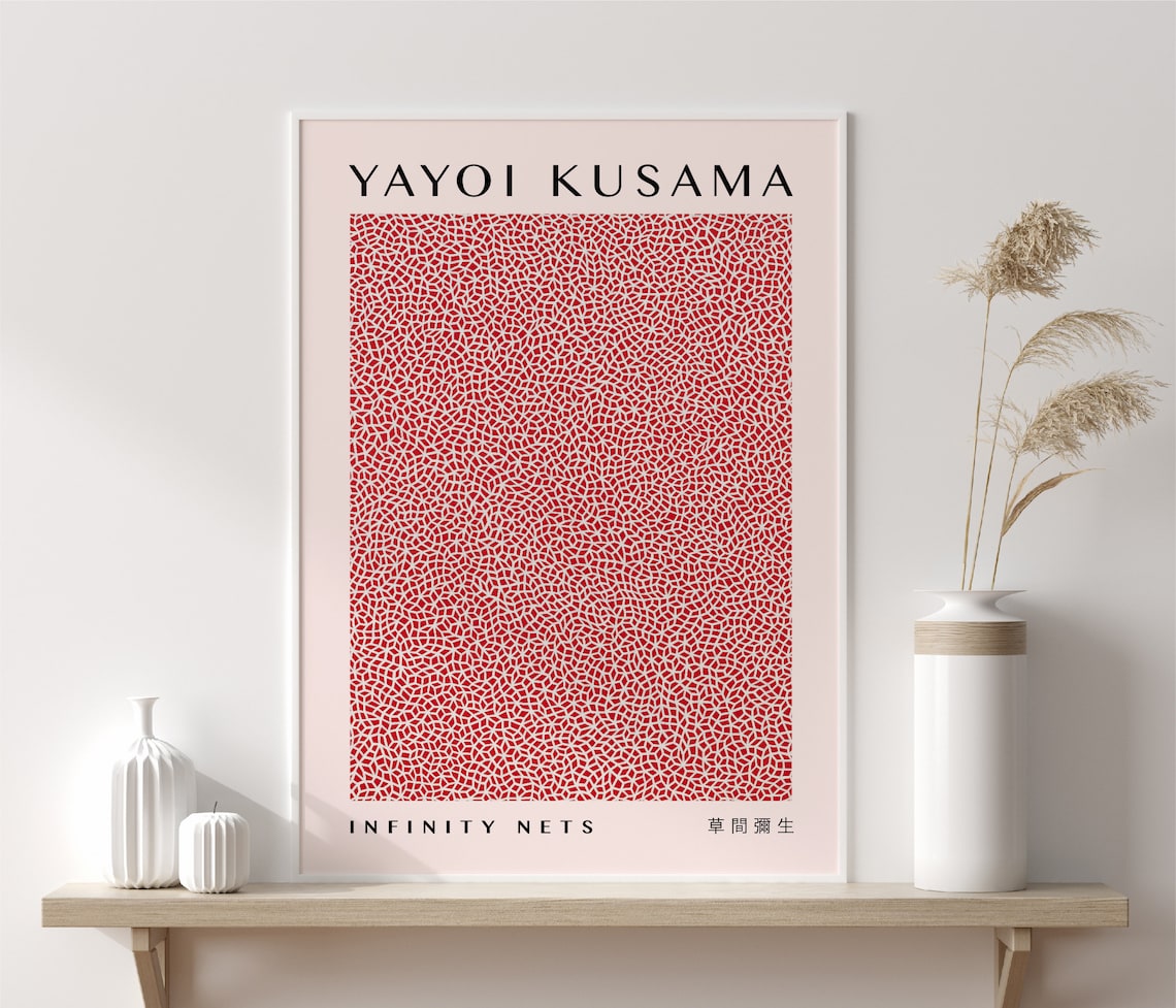 Kusama Infinity Nets Art Print Yayoi Kusama Print Digital - Etsy