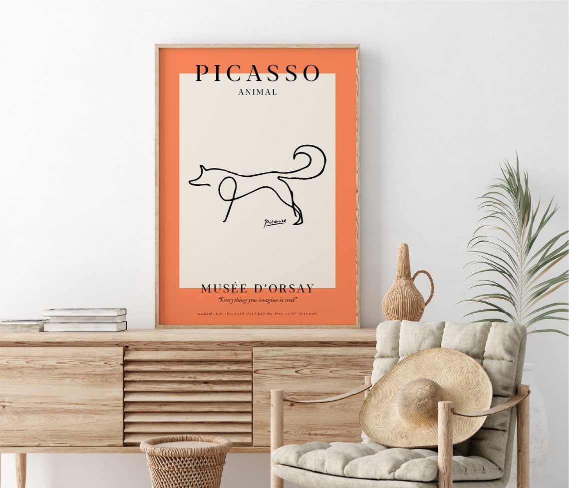 Picasso Fox Art Print Picasso Freedom Picasso Animal Art - Etsy