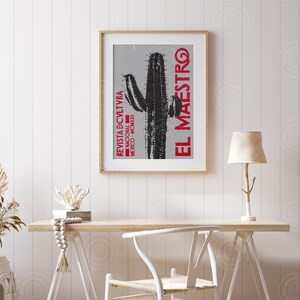 El Maestro Poster, Mexican Vintage Art Print, Mexican Poster, Digital ...