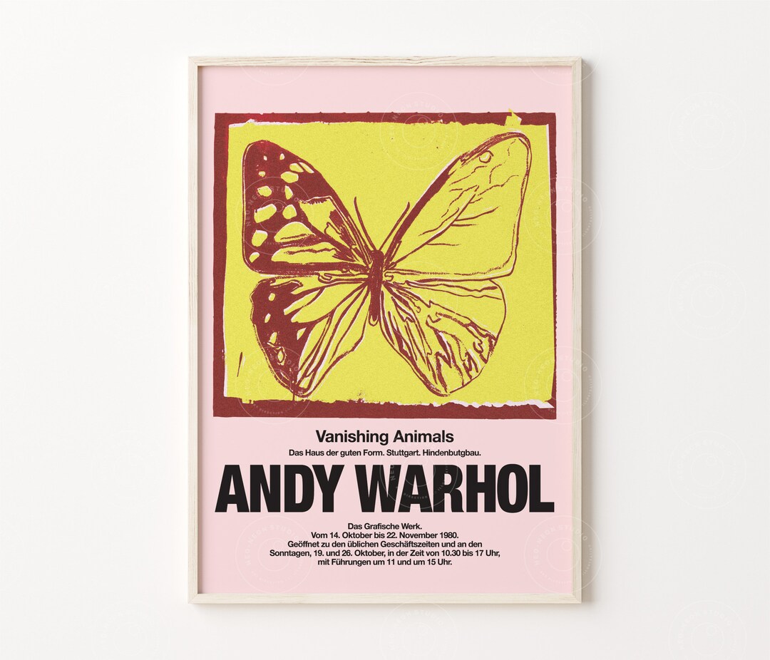 Andy Warhol Butterfly, Andy Warhol Poster, Andy Warhol Art Print ...