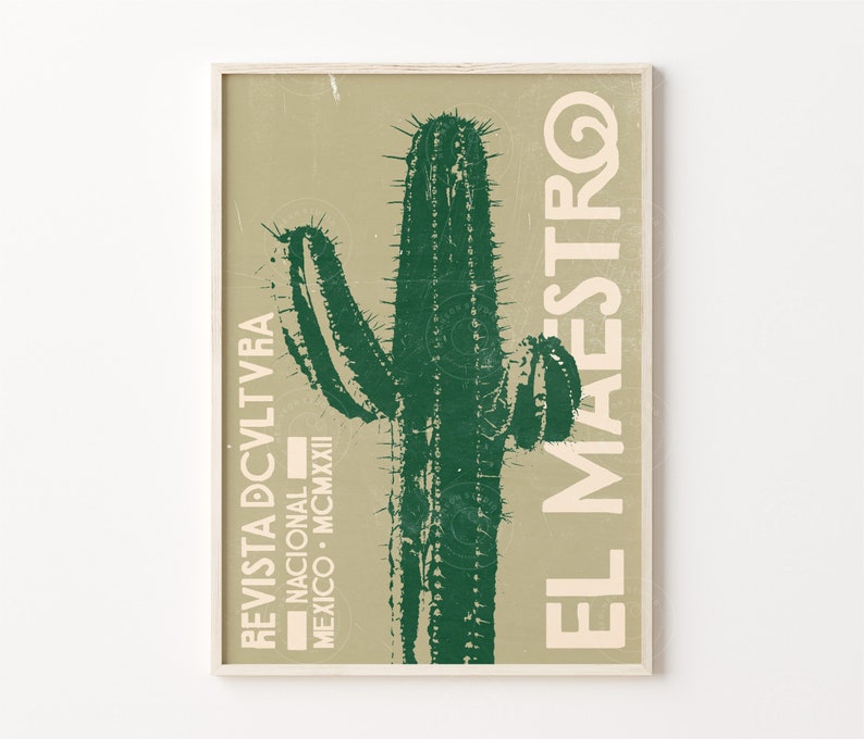 El Maestro Poster Mexican Vintage Art Print Mexican Poster - Etsy