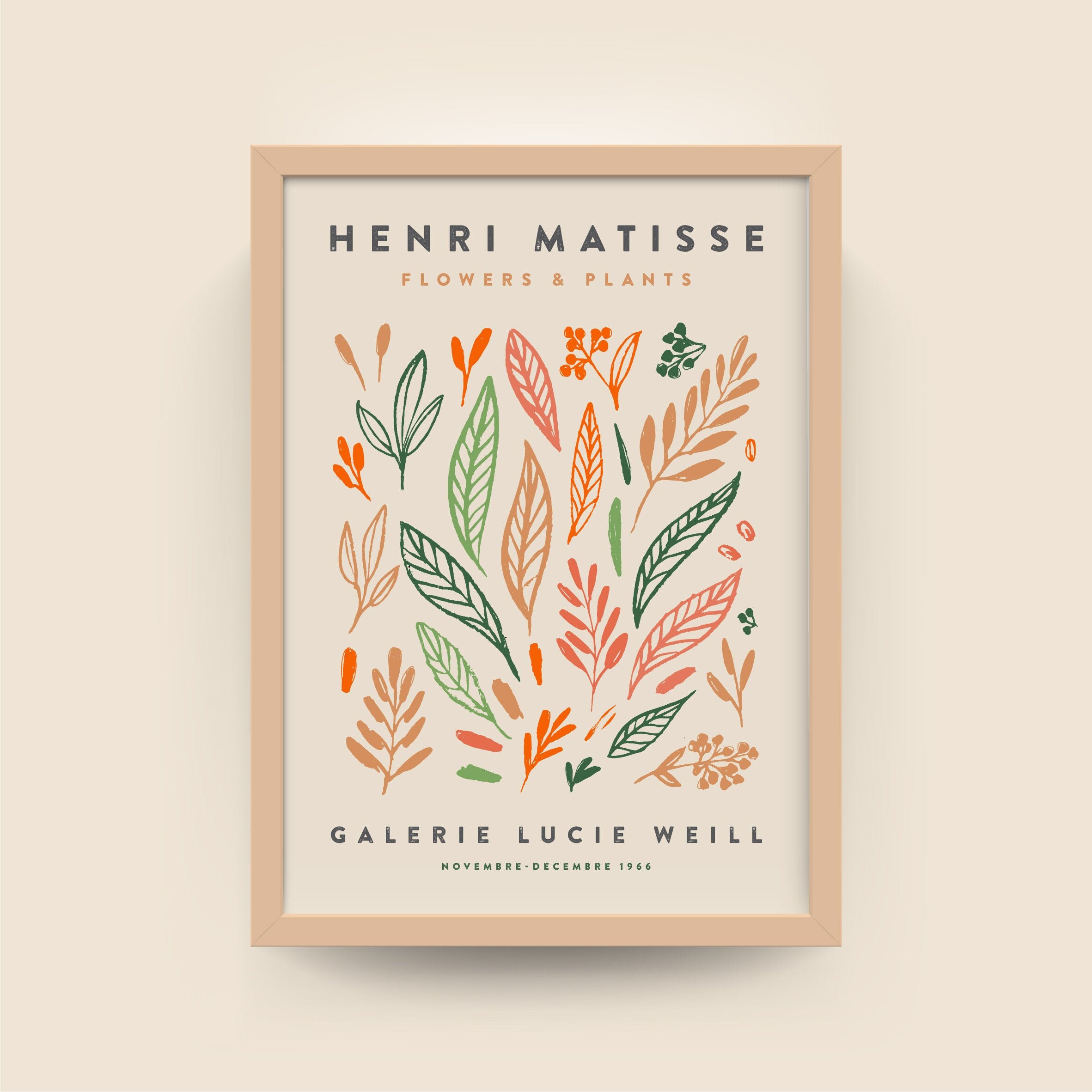 Henri Matisse Flower Sketch Botanical Art Print Plants | Etsy