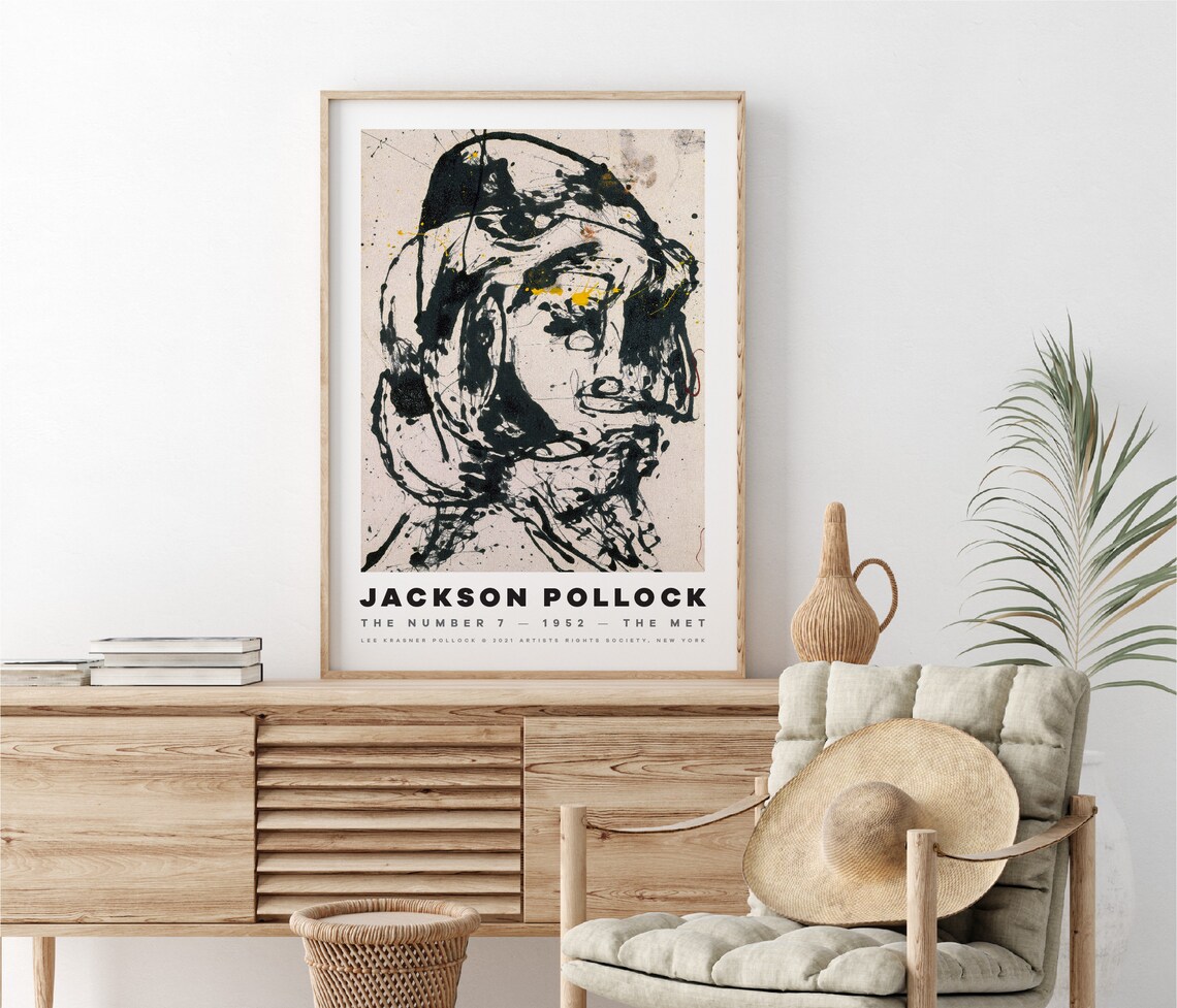Jackson Pollock Painting Poster Digital Download Exhibition - Etsy
