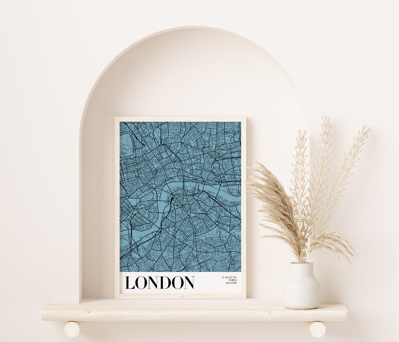 London Map Poster City Map Art Print Printable London City - Etsy
