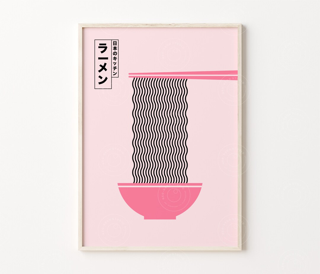 Ramen Noodle Print, Japanese Print, Ramen Poster, Ramen Art Print ...