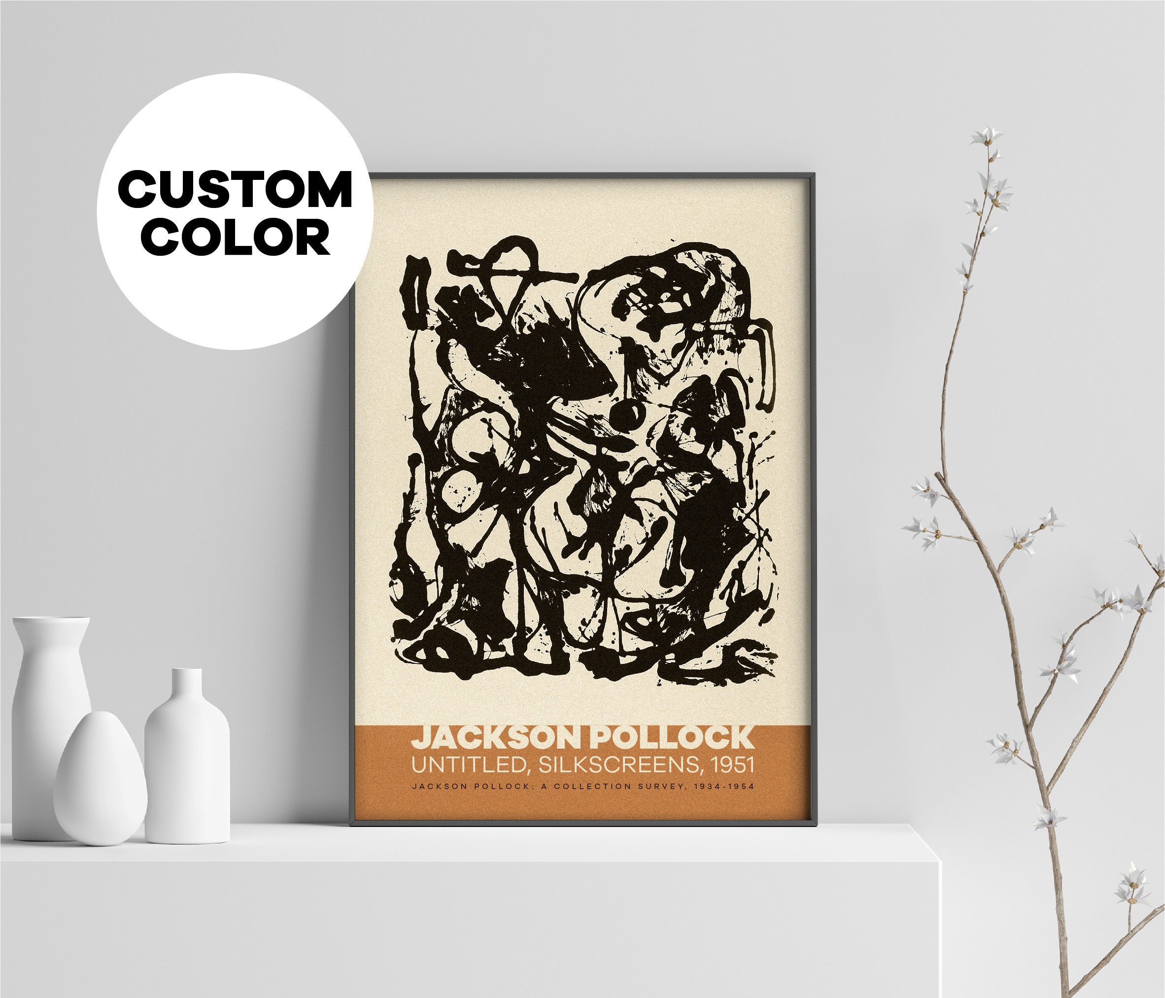 Jackson Pollock Print Art Custom Color Poster Jackson - Etsy Australia