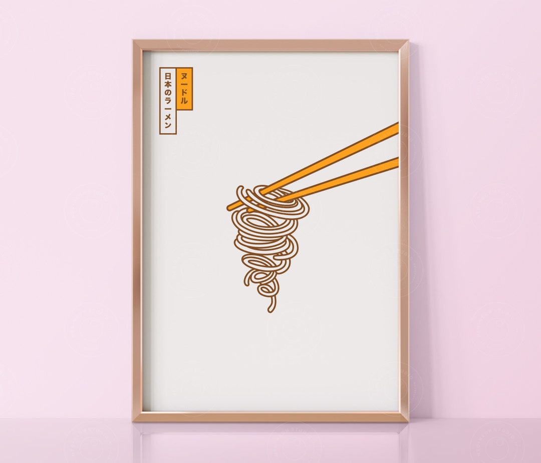 Ramen Print, Printable Kitchen Poster, Digital Download, Japanese Food ...