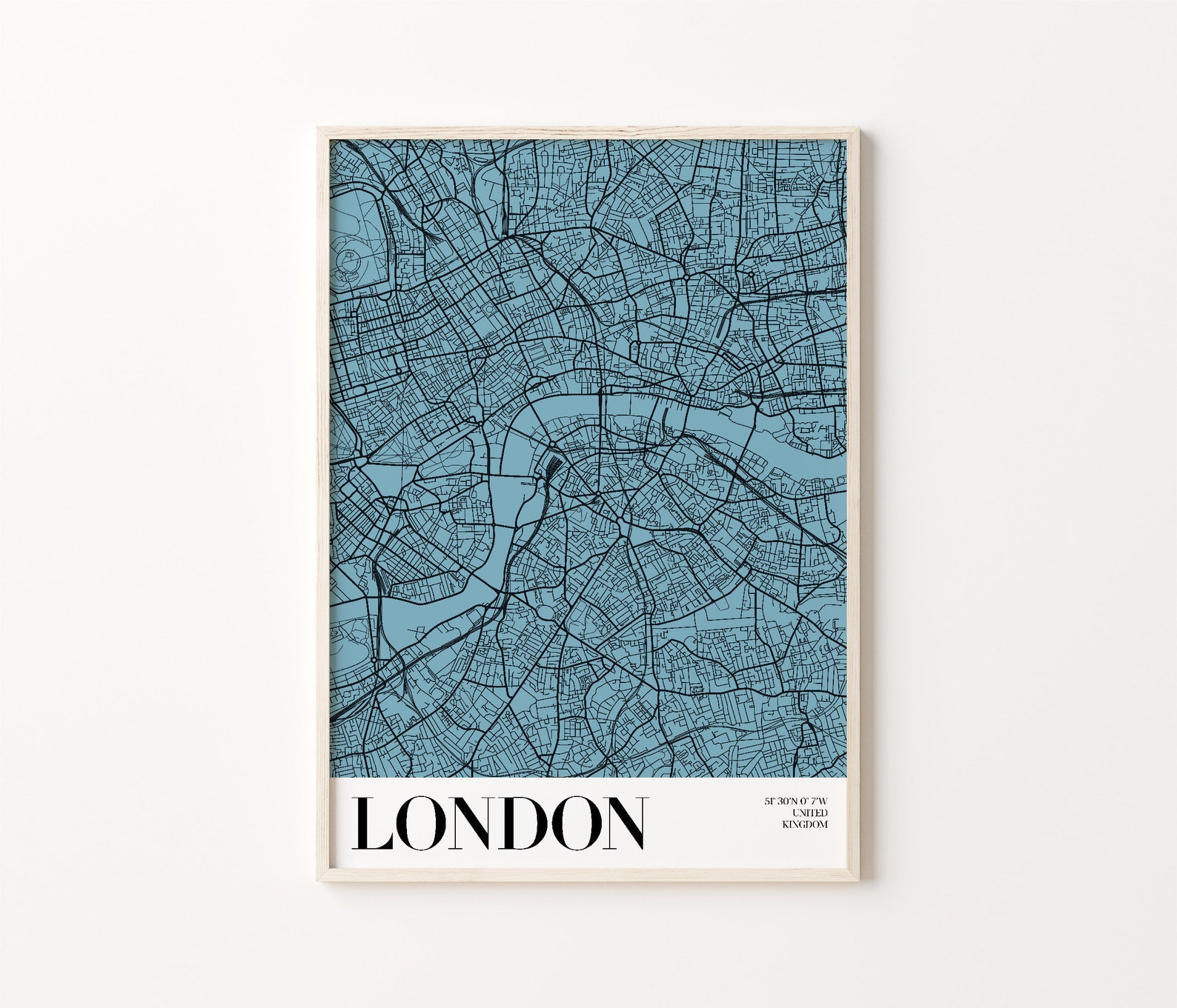London Map Poster City Map Art Print Printable London City - Etsy