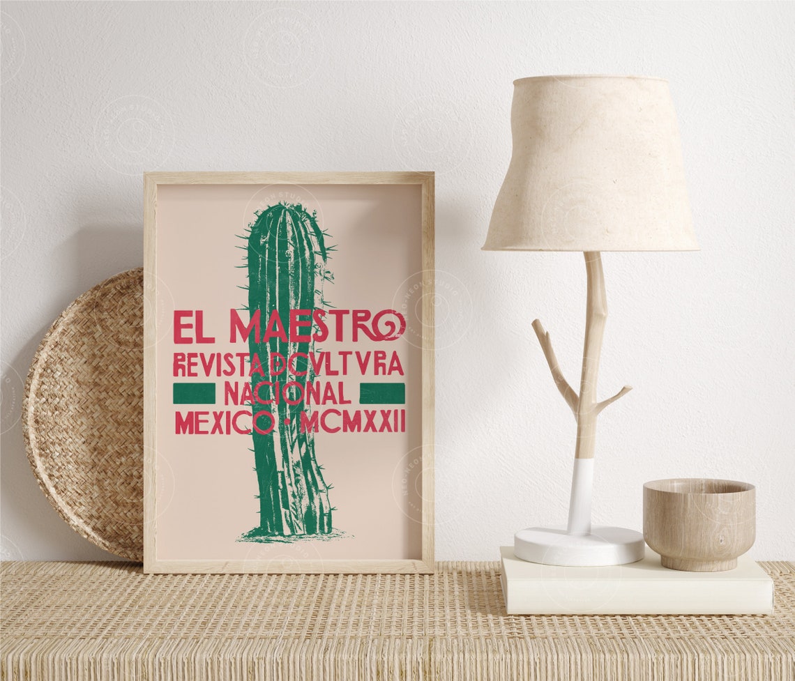 El Maestro Poster Mexican Vintage Art Print Mexican Poster - Etsy