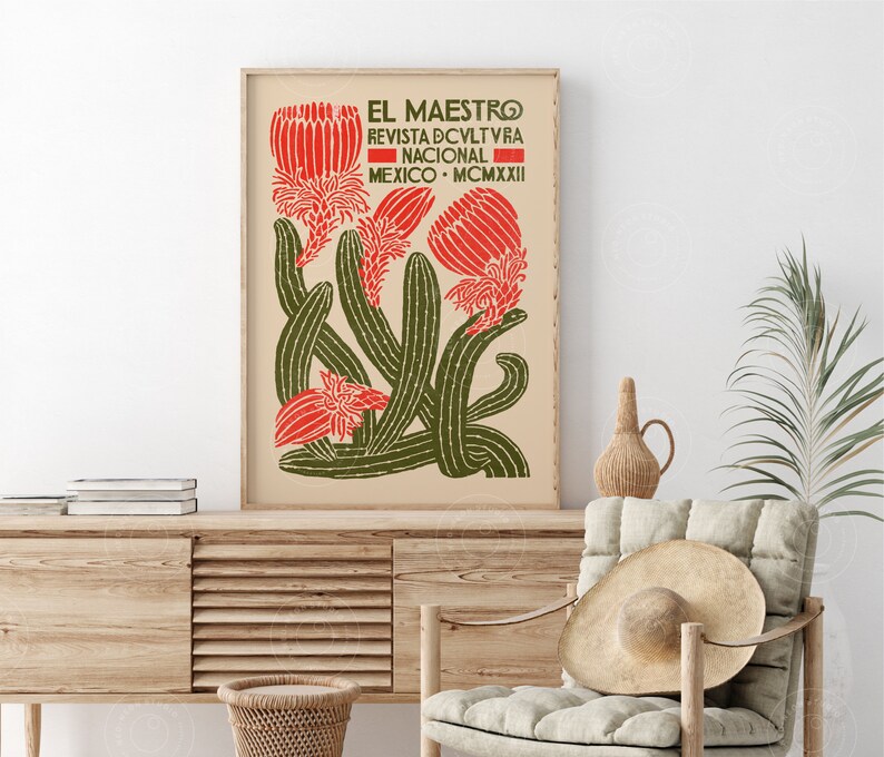 El Maestro Poster Mexican Vintage Art Print Mexican Poster - Etsy