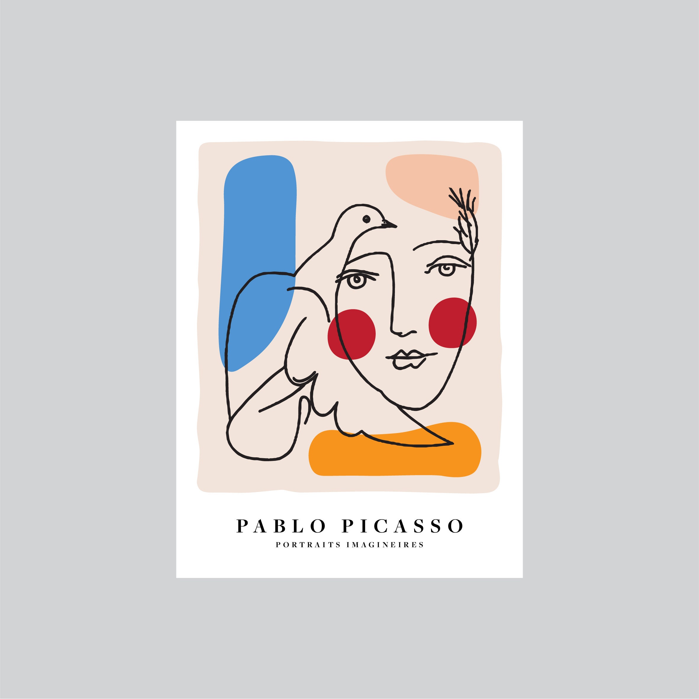 Picasso Art Print Line Art Minimalist Portrait Modern - Etsy