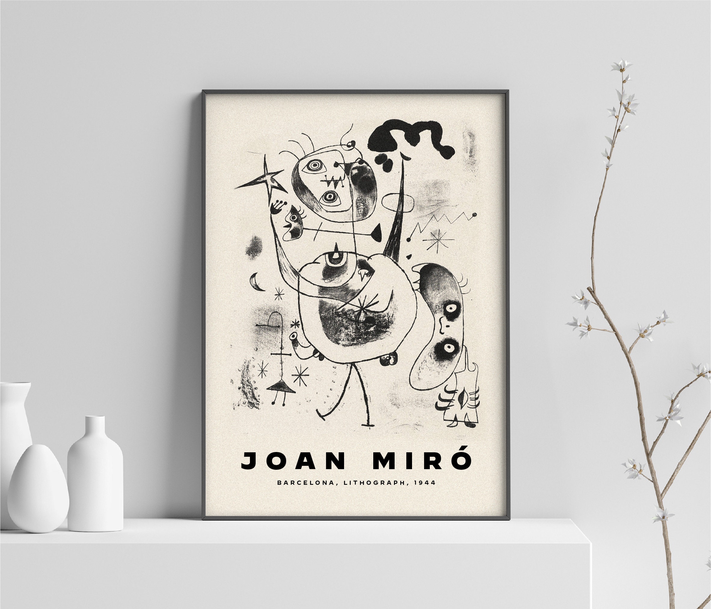 Joan Miro Litography Miro Poster Jean Miró Digital Print - Etsy