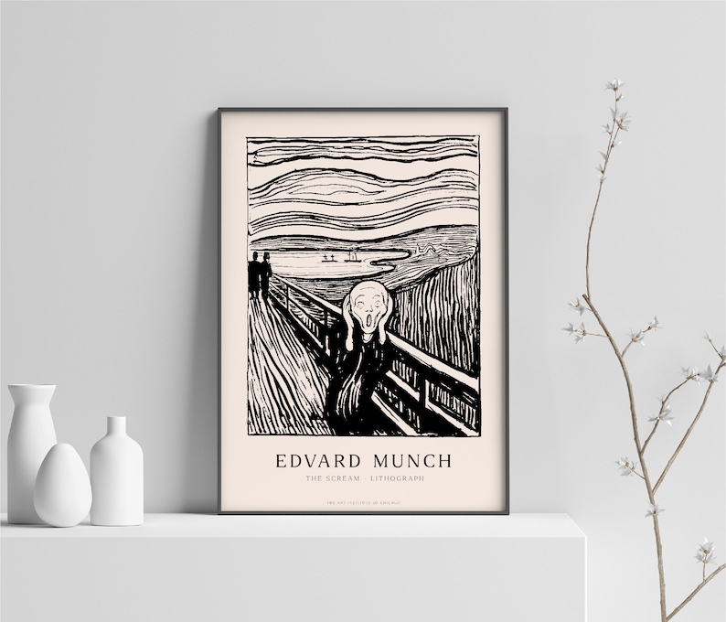 Edvard Munch Print Digital Download Scream Poster Munch Art | Etsy