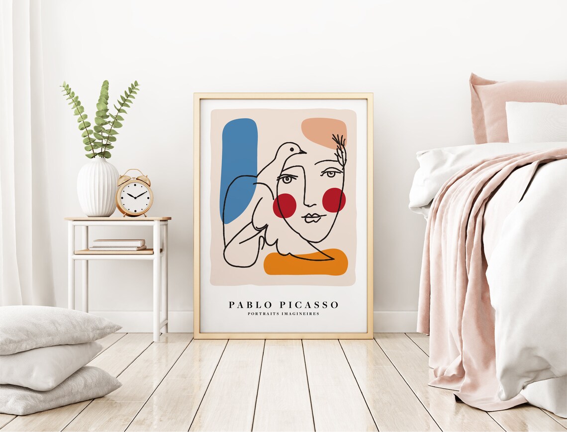 Picasso Art Print Line Art Minimalist Portrait Modern - Etsy