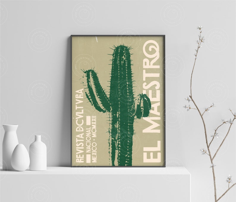 El Maestro Poster Mexican Vintage Art Print Mexican Poster - Etsy