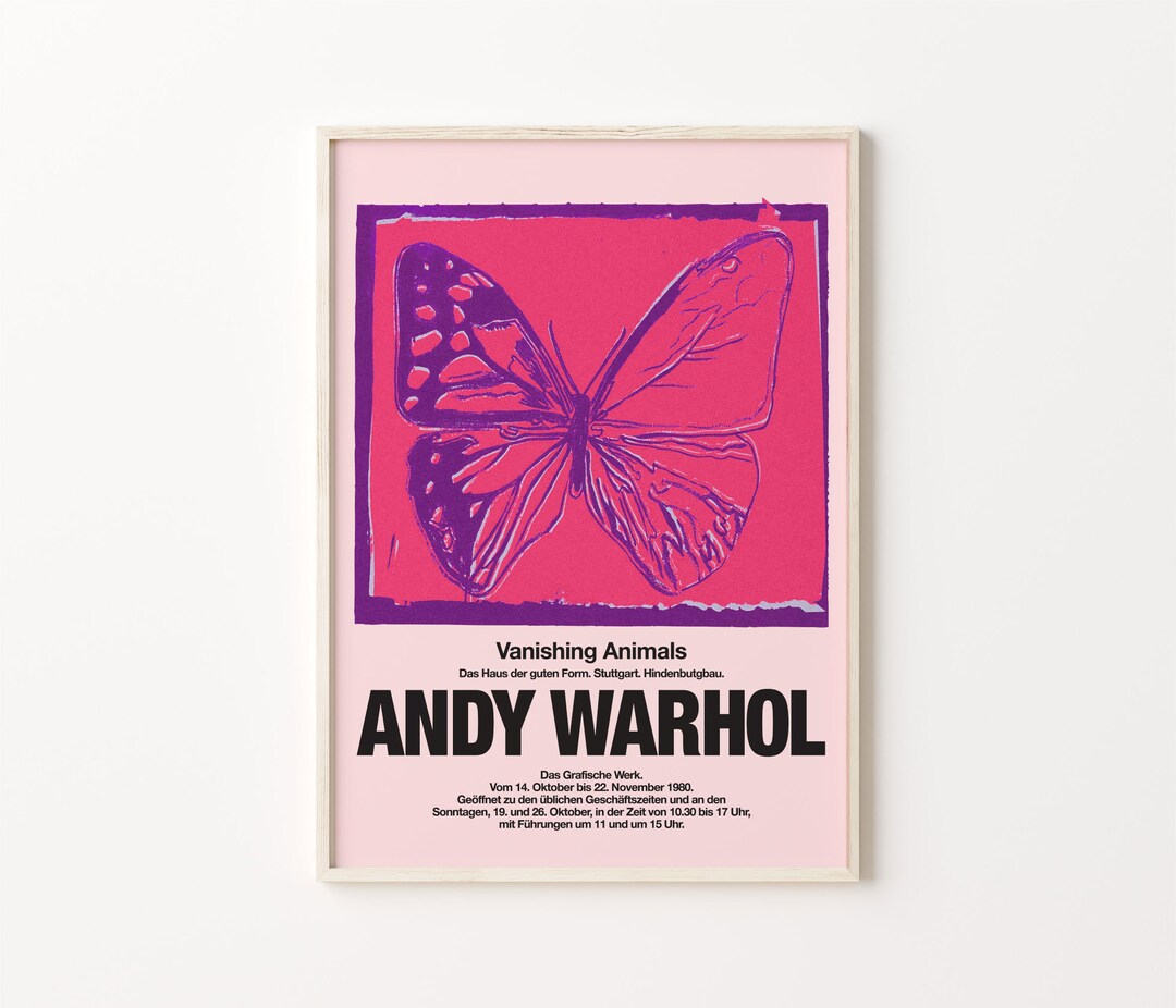 Andy Warhol Butterfly, Andy Warhol Poster, Andy Warhol Art Print ...