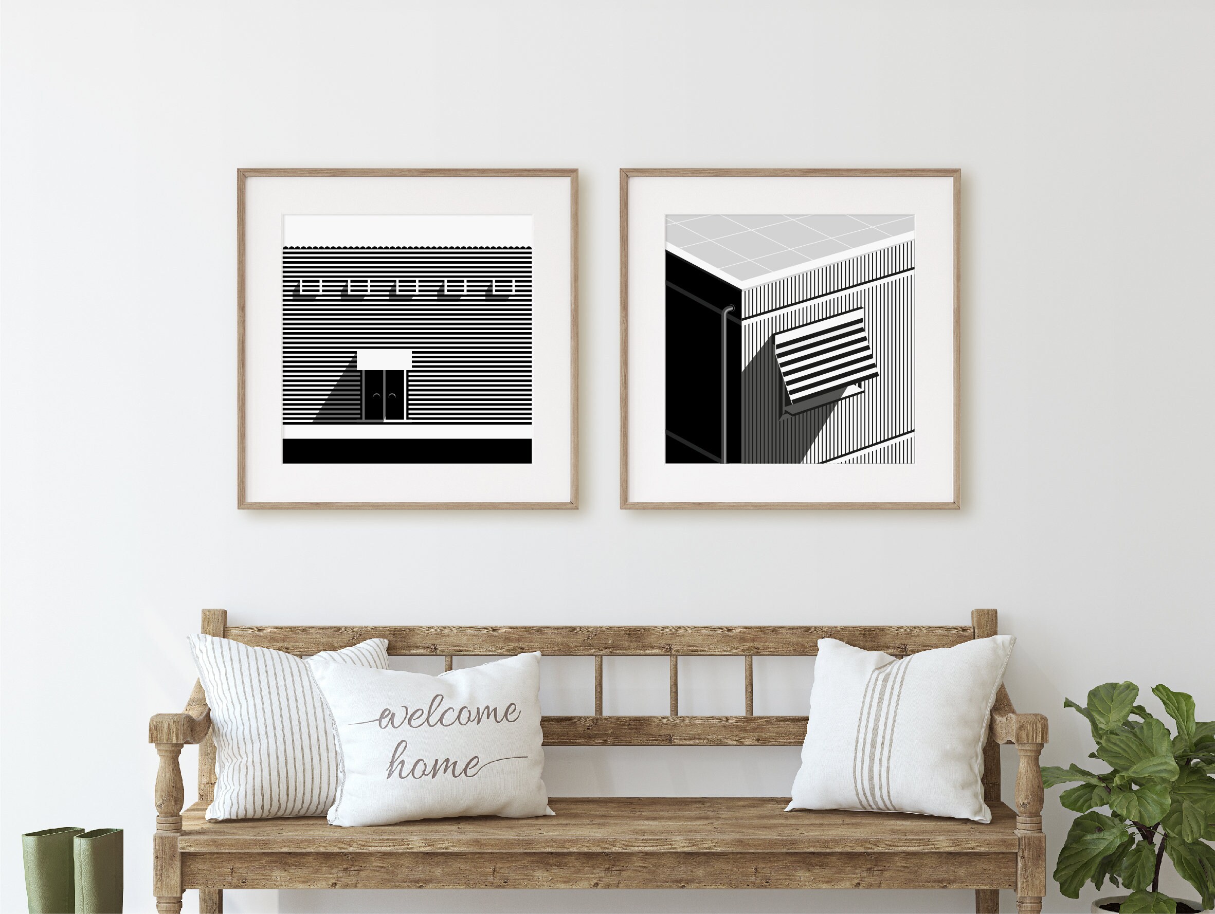 Architectural Art Print Modern Art Poster Living Room Decor | Etsy