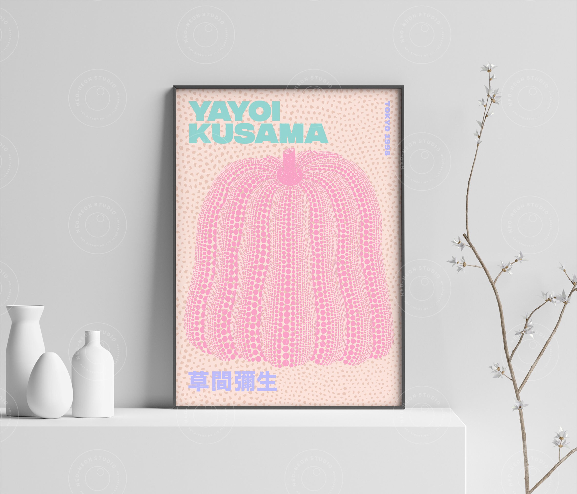 Yayoi Kusama Art Print Yayoi Kusama Pumpkin Poster Digital - Etsy