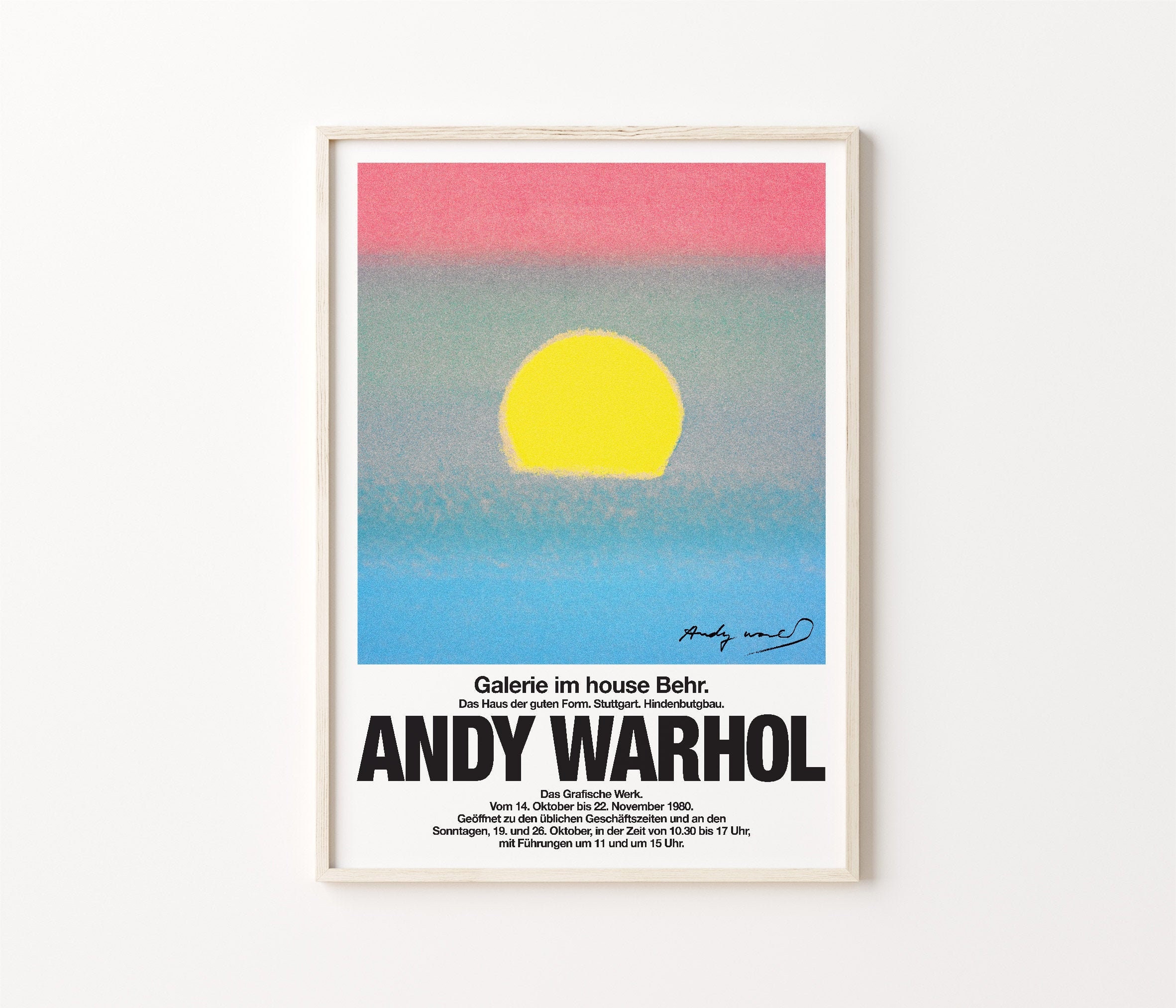 Andy Warhol Sunset Warhol Art Print Andy Warhol Poster | Etsy
