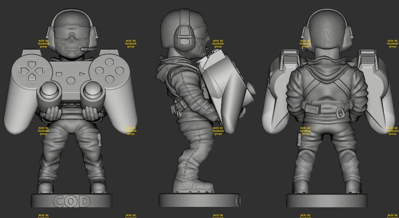 Ghost Call of Duty Warzone Cellphone and Joystick Holder Stl File for ...