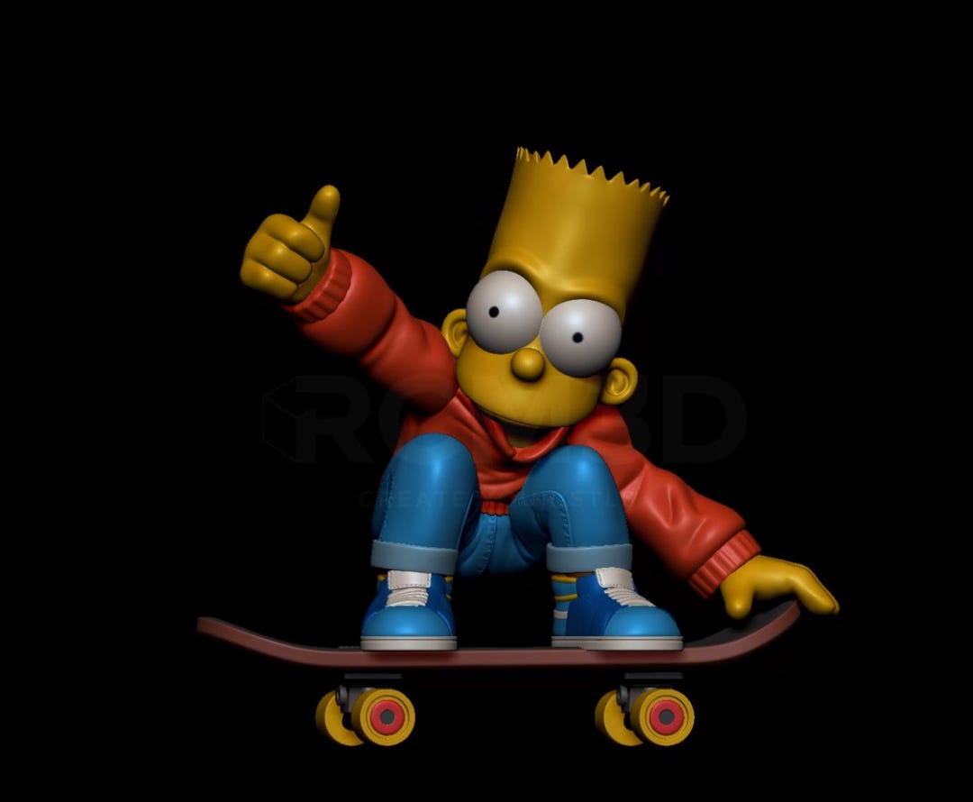 Bart Simpsons in Skate Statue - Etsy UK