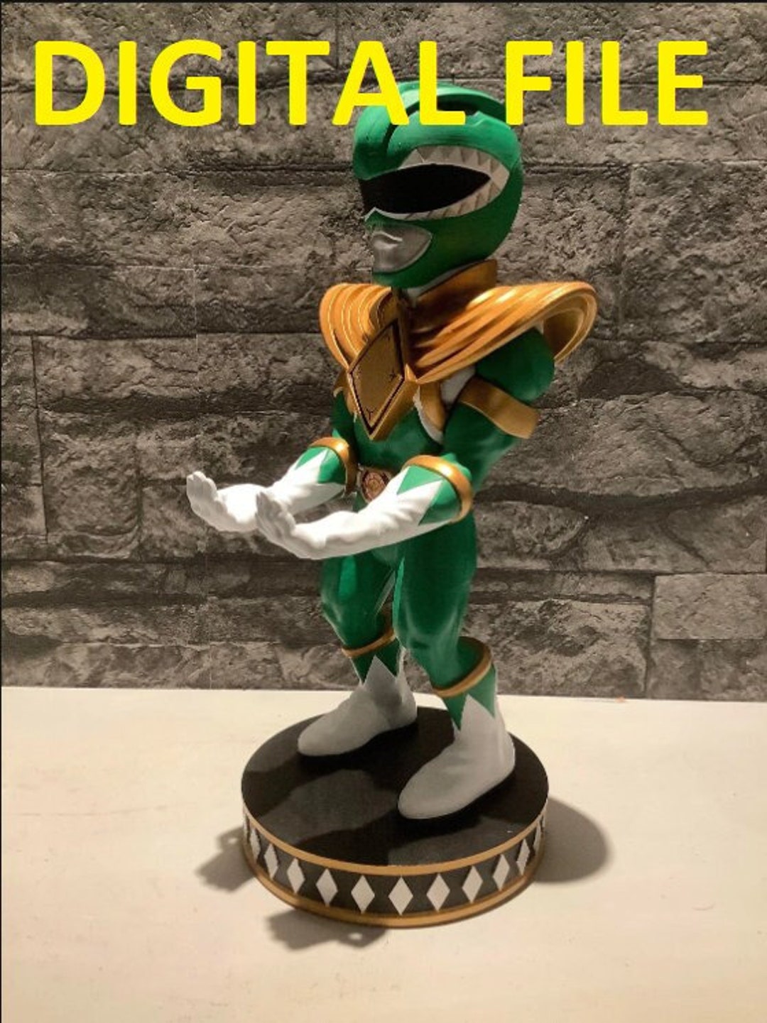 Green Ranger Joystick Gamepad Cellphone Display Holder Digital STL 3D ...