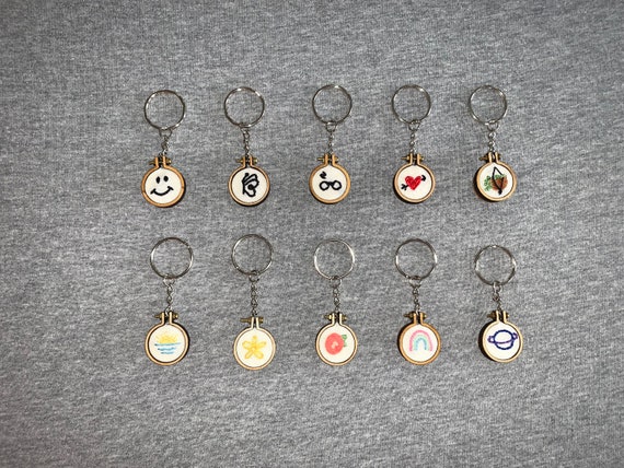 Embroidery Keychain | Etsy