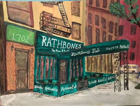 Print of Rathbones Sports Bar on the Upper East Side NYC. | Etsy