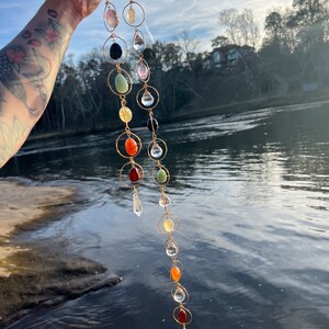 7 Chakra Crystal Gemstone Indoor Wall Hanger Hanging Boho Home Decor ...