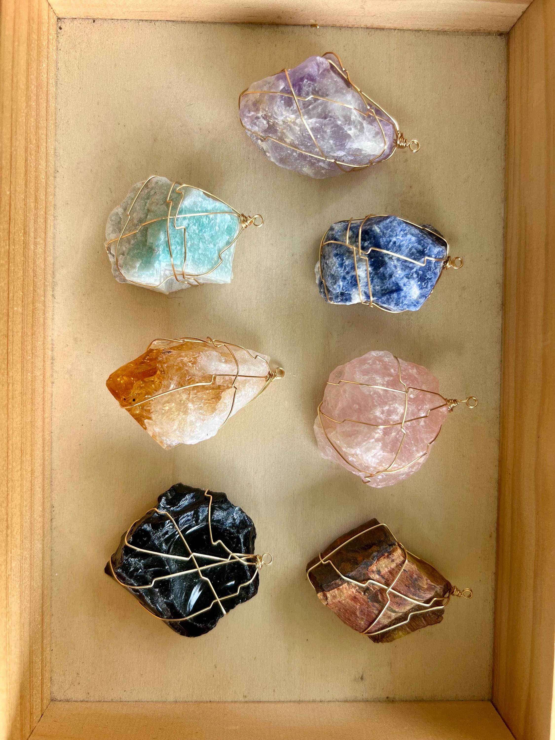 7 Chakra Crystal Gemstone Indoor Wall Hanger Hanging | Boho Home Decor ...