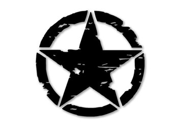 Military Star With Skull 5 Vinyl Decal Window Sticker - Etsy