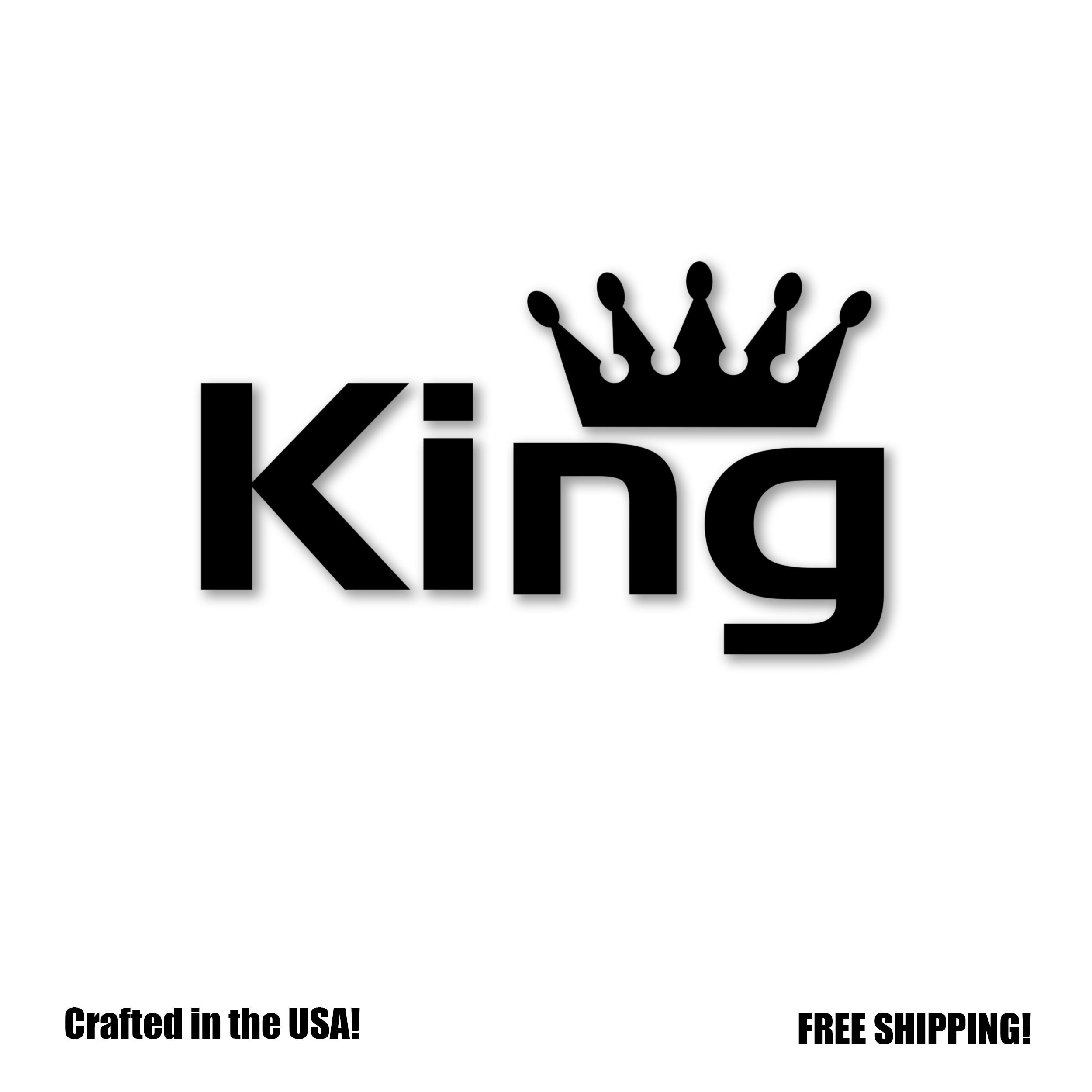 King With Crown Decal Vinyl Sticker Car Window Truck Laptop - Etsy
