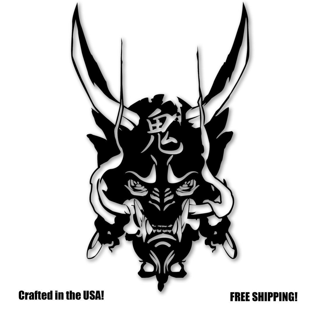 Oni Samurai Demon Mask JDM Vinyl Decal Sticker Car Truck - Etsy Ireland