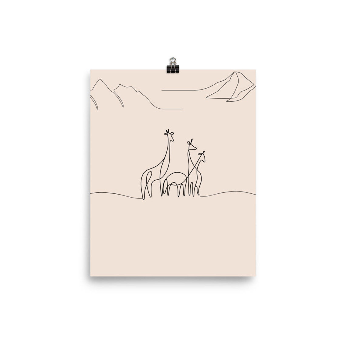 Giraffe Line Art, One Line Art, Minimal Giraffe, Safari Art, Giraffe ...