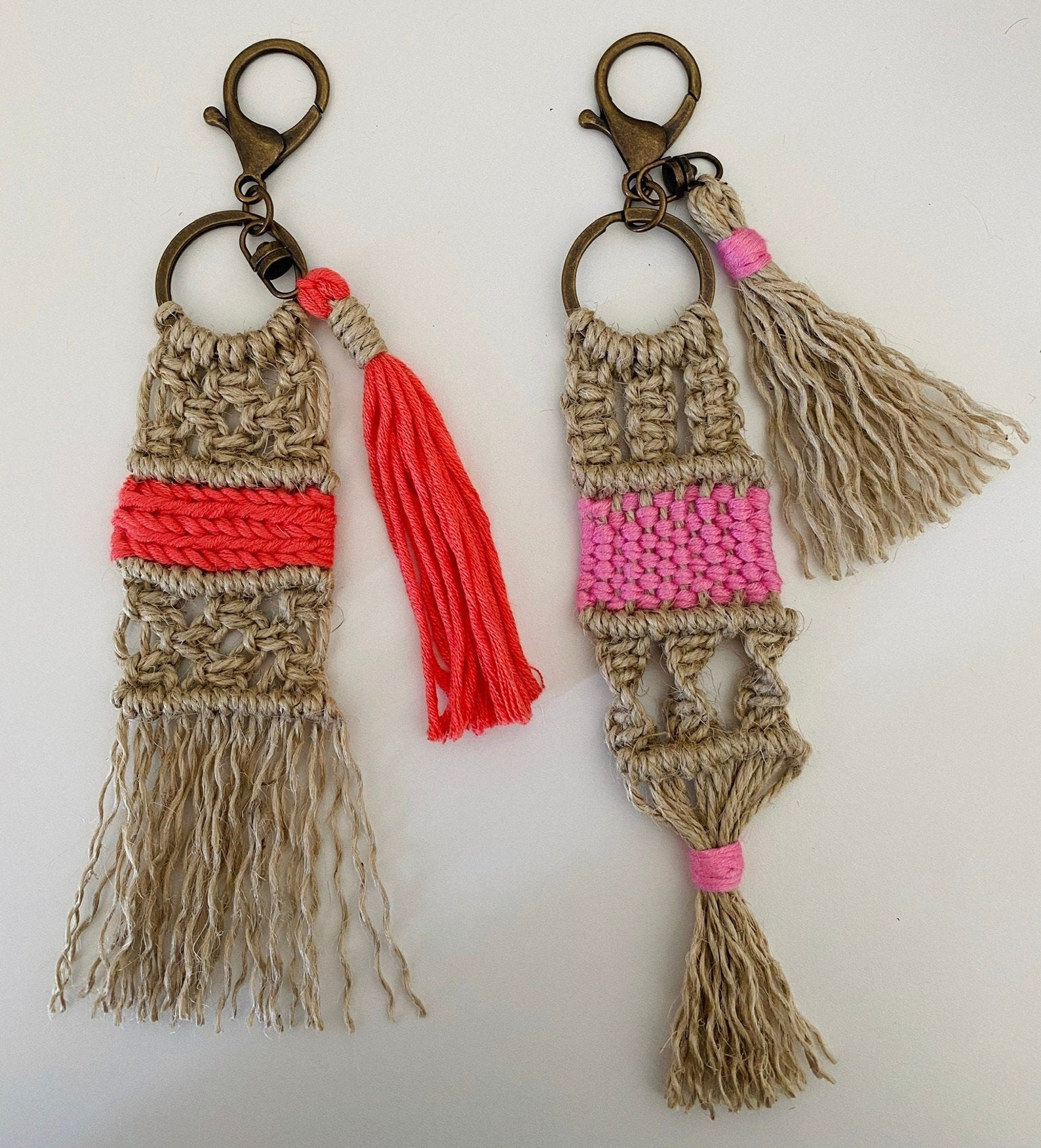 Macrame Key-ring Personalised to your colour liking | Etsy