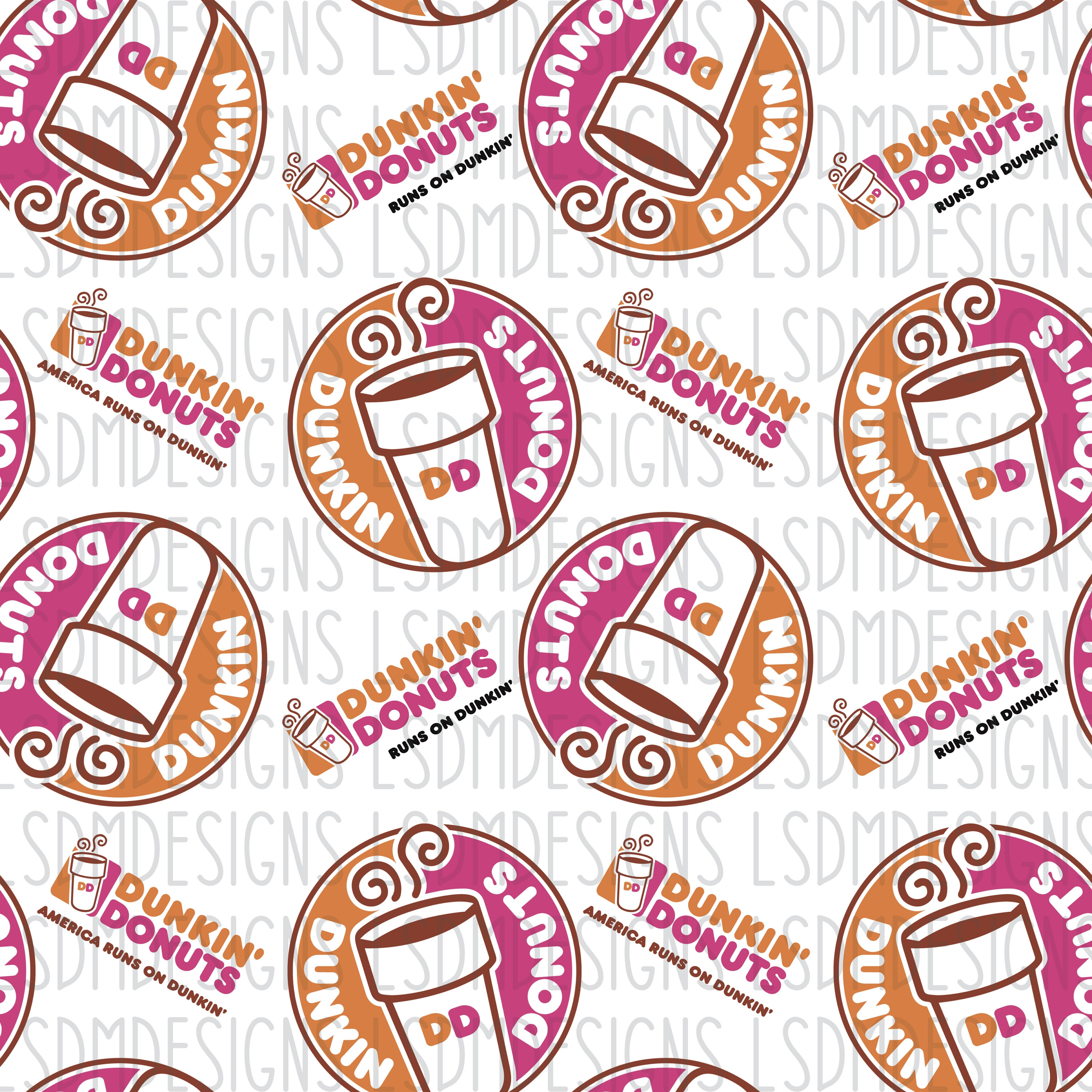 Coffee and Donuts Seamless File - Etsy
